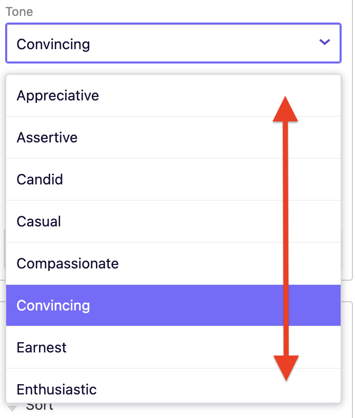 Generating text with help from AI Assist